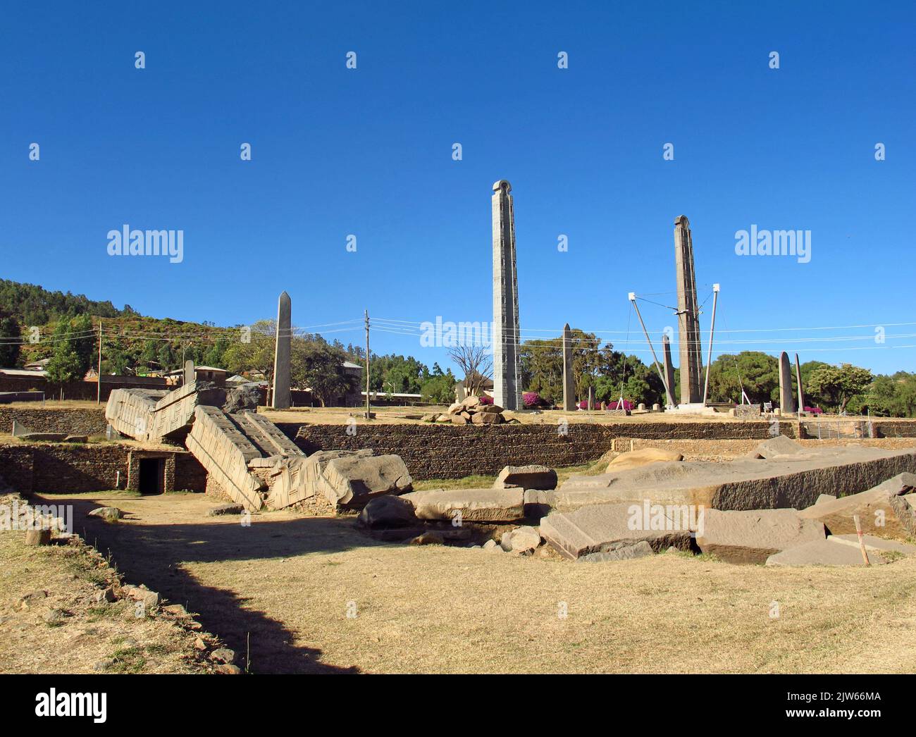 Obelisks in Axum city, Ethiopia Stock Photo - Alamy