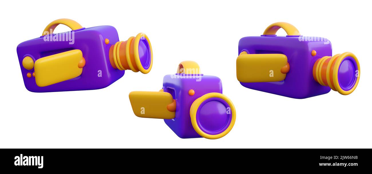 3d movie camera. Cinema, film and television concept. High quality ...