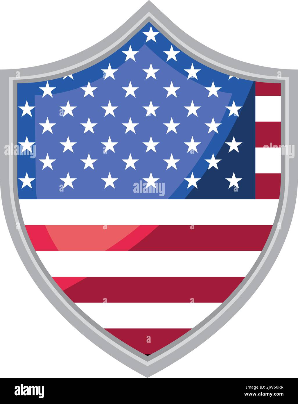 american flag in shield Stock Vector Image & Art - Alamy
