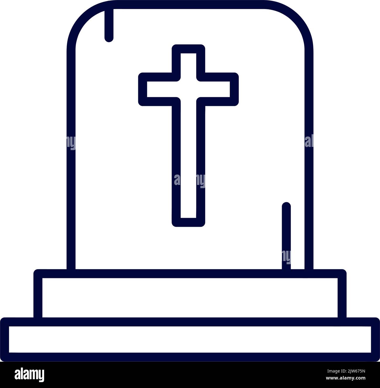 halloween gravestone icon linear Stock Vector Image & Art - Alamy