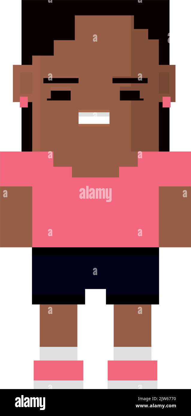 cute girl pixel 8 bit Stock Vector Image & Art - Alamy