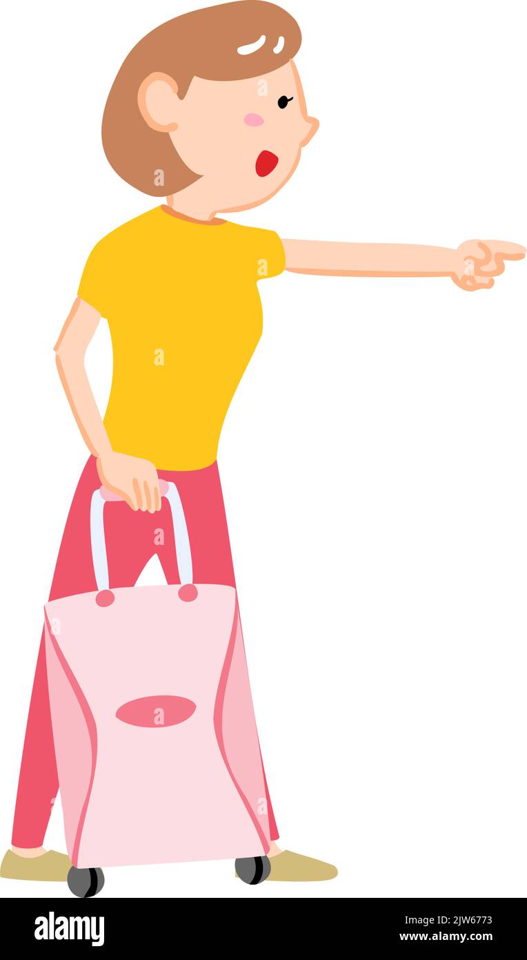 Girl pointing forward Stock Vector Images - Alamy