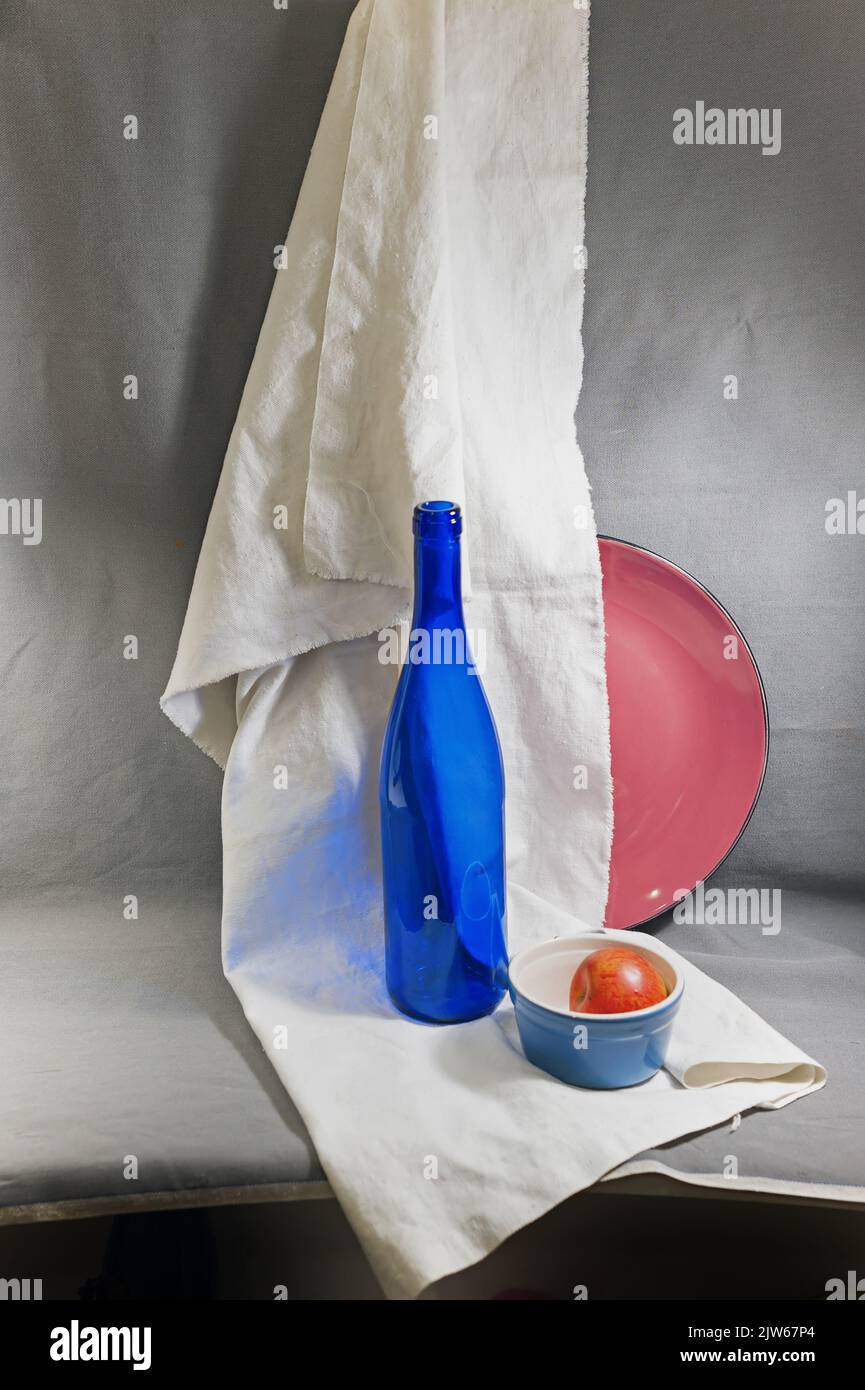 Still life with a blue bottle Stock Photo - Alamy
