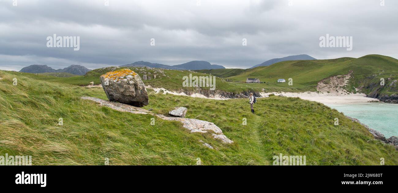 Coastline near Carnish, Camas Tràigh Bhoisadair, Uig, Lewis, Isle of ...