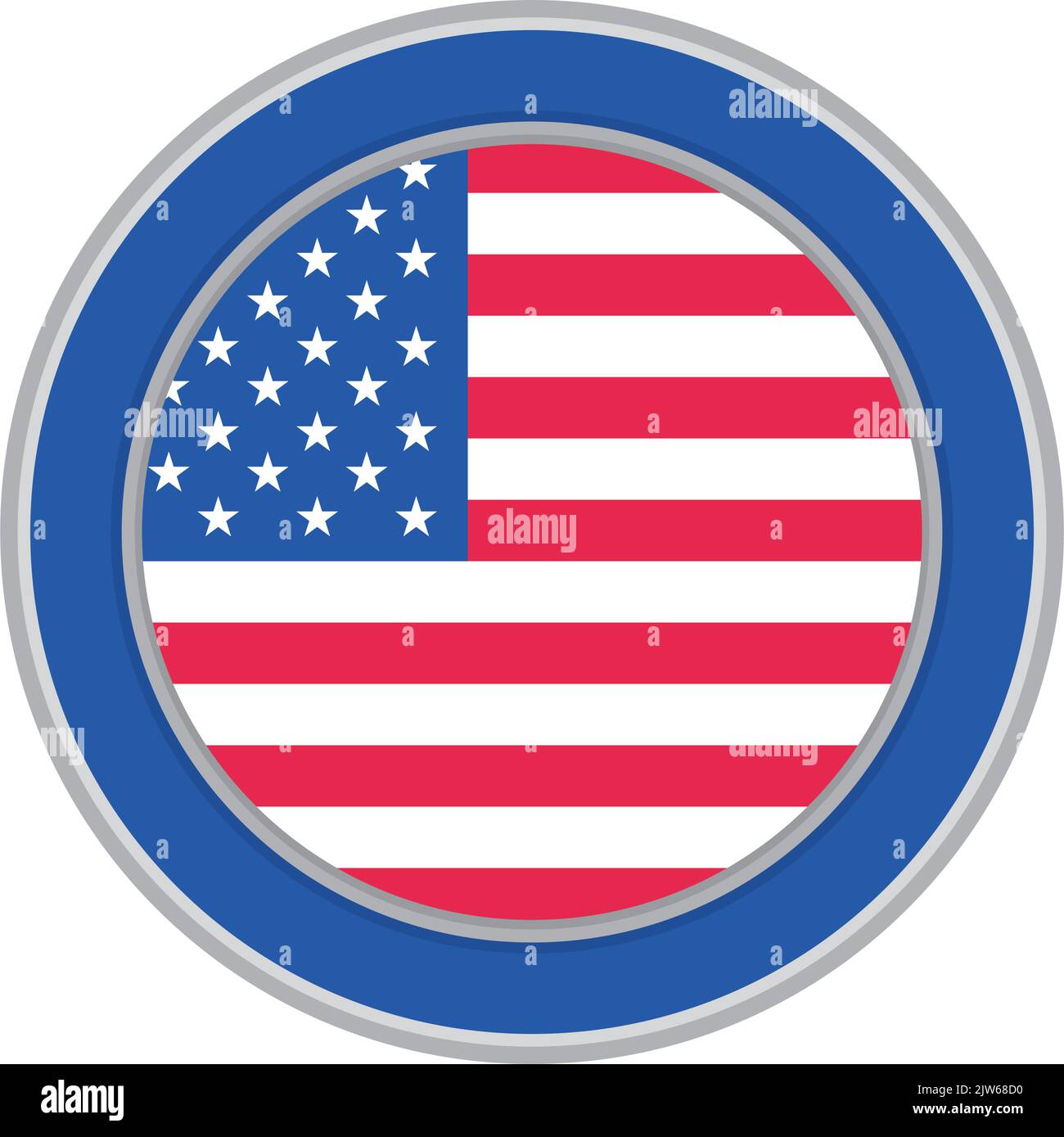 flag of USA round Stock Vector Image & Art - Alamy