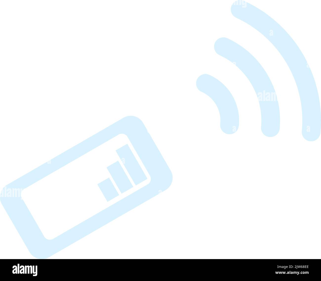 Light blue mobile router illustration Stock Vector Image & Art - Alamy
