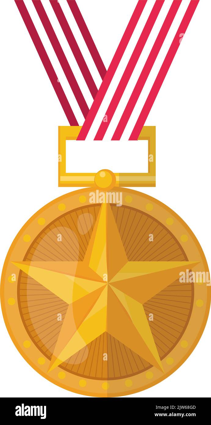 medal with star emblem Stock Vector Image & Art - Alamy