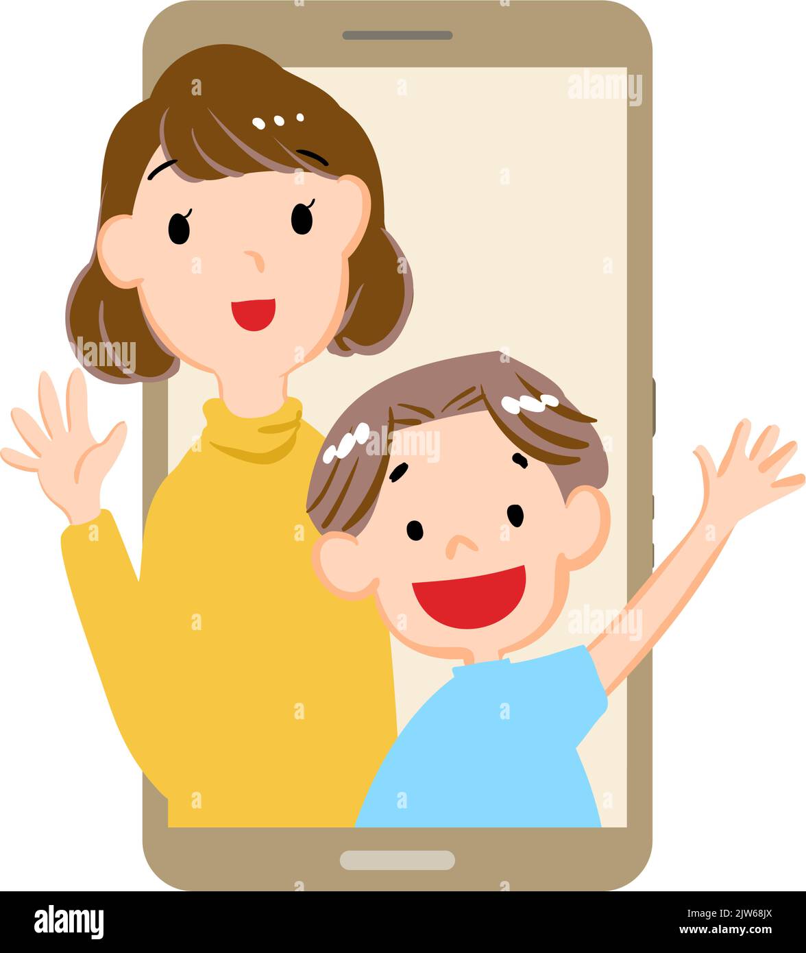 Kids phone to video Stock Vector Images - Alamy