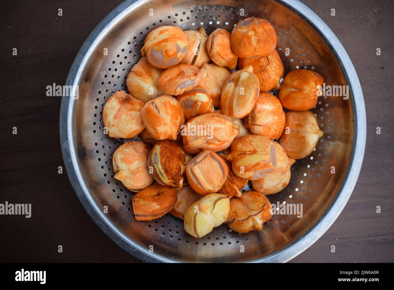 Top view of Ice apples also known as Palmyra from a Palm tree. Toddy ...