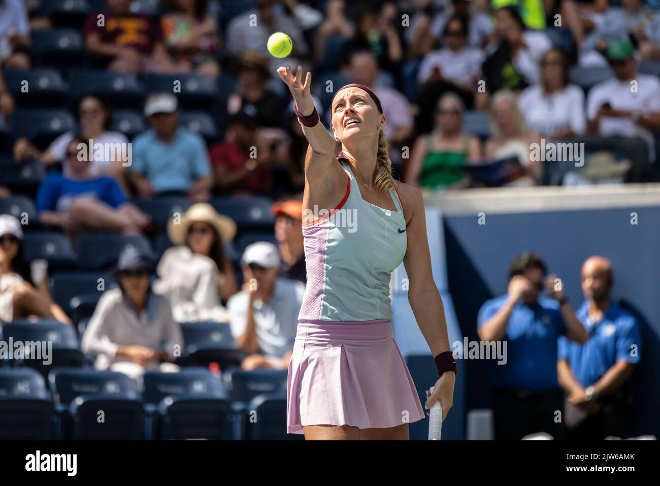 New York, NY - September 3, 2022: Petra Kvitova of Czech Republic ...