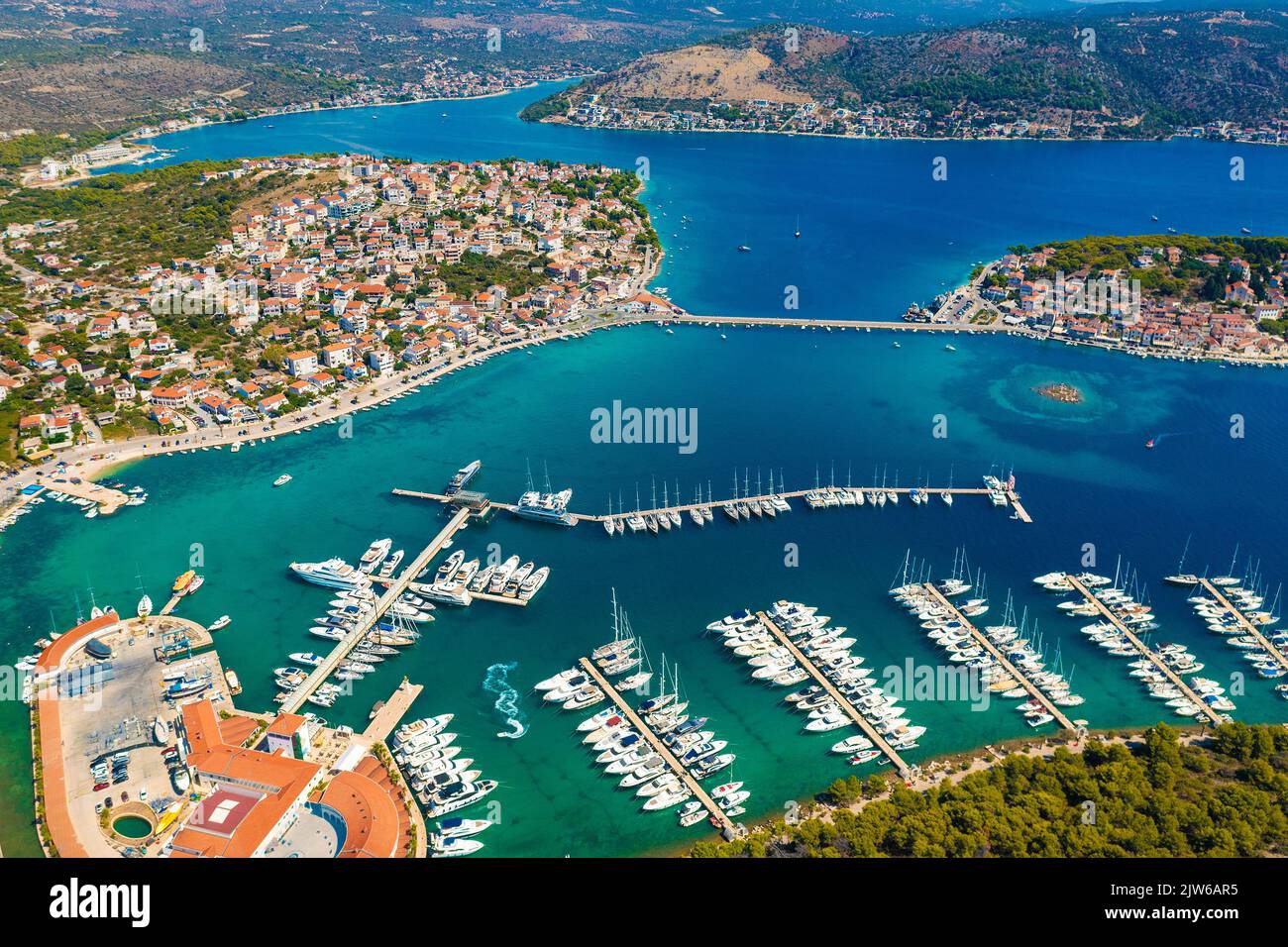 Aerial view of Rogoznica town and marina, Croatia Stock Photo - Alamy