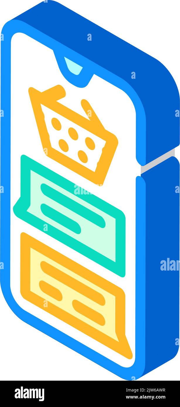 sales chat support isometric icon vector illustration Stock Vector ...