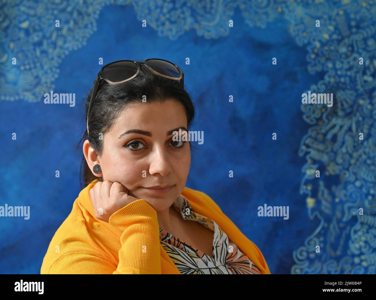 29 August 2022, Brandenburg, Frankfurt (Oder): Lava Mouslam, artist, is ...