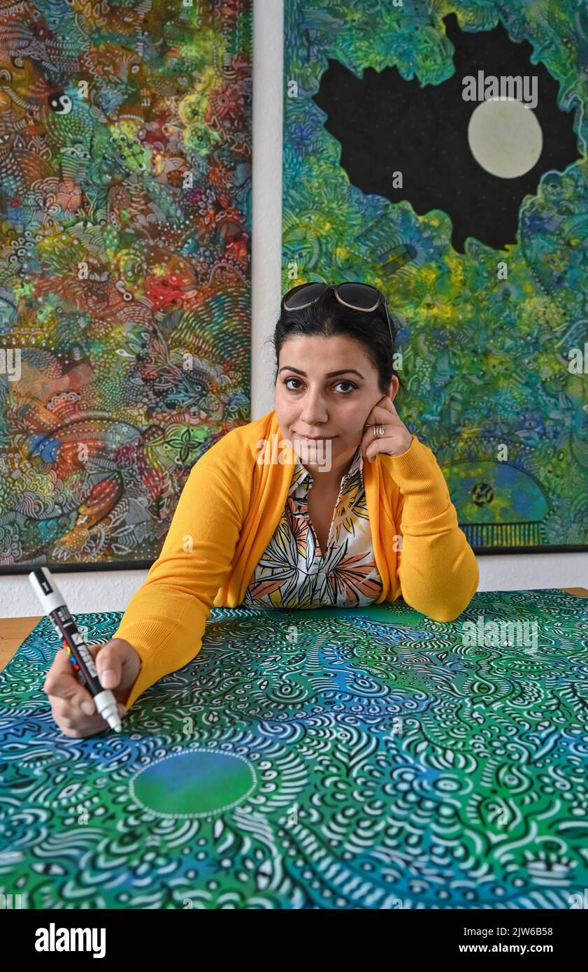 29 August 2022, Brandenburg, Frankfurt (Oder): Lava Mouslam, artist ...