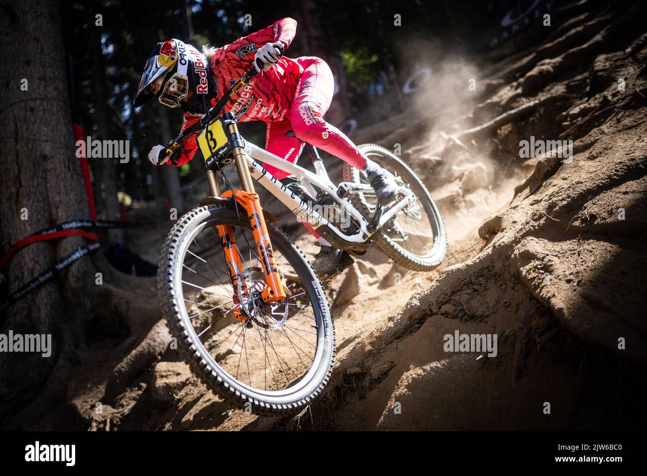 Myriam Nicole on the track of the final race of the UCI Mountain Bike ...