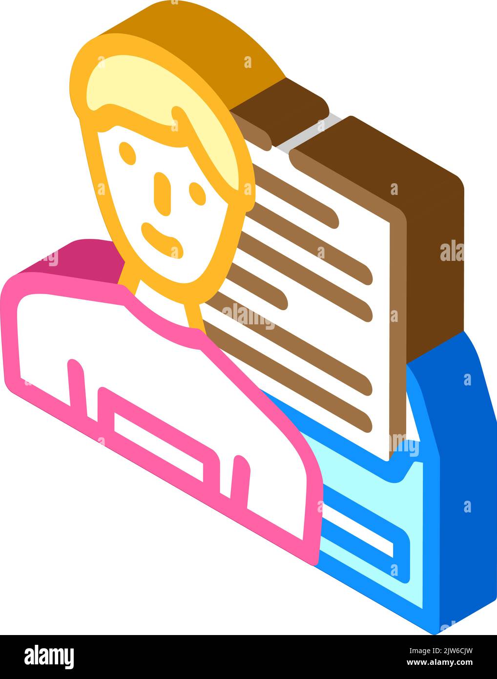 content syndication lead isometric icon vector illustration Stock ...