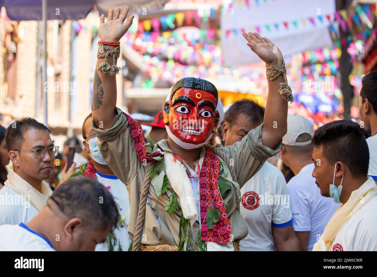 Newari people mask hi-res stock photography and images - Alamy