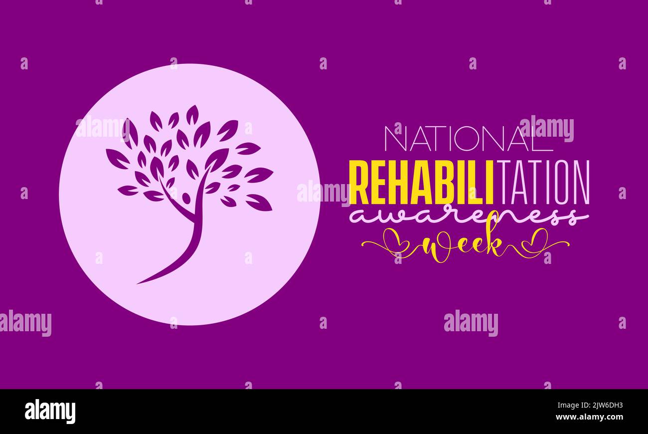 Vector illustration design concept of National rehabilitation awareness week observed on every ...