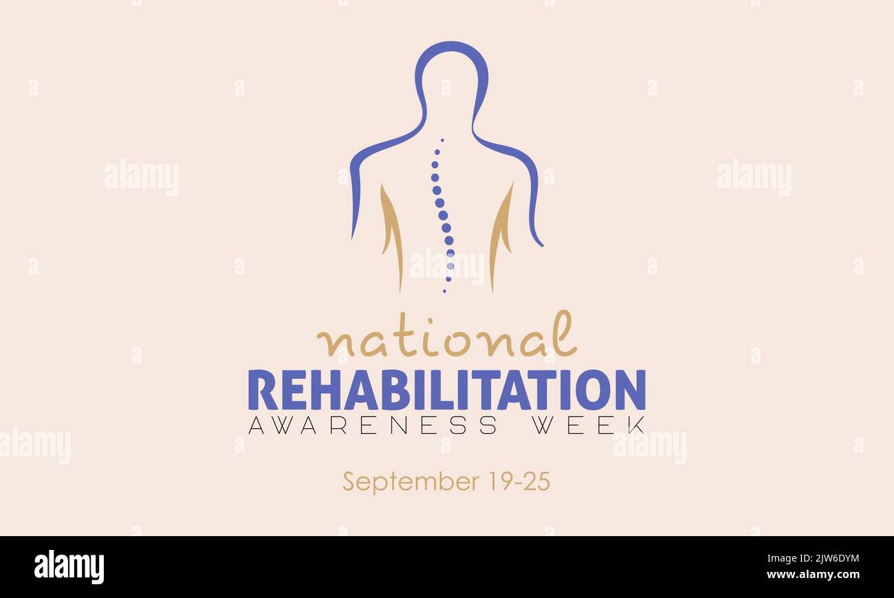 Vector illustration design concept of National rehabilitation awareness week observed on every ...
