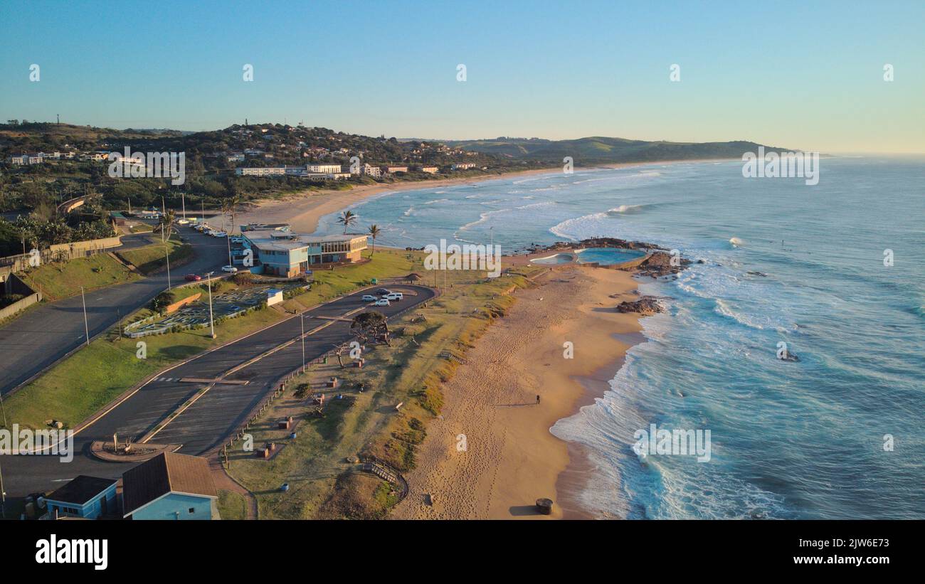 Photo of Scottsburgh Beach in South Africa just after sunrise Stock ...