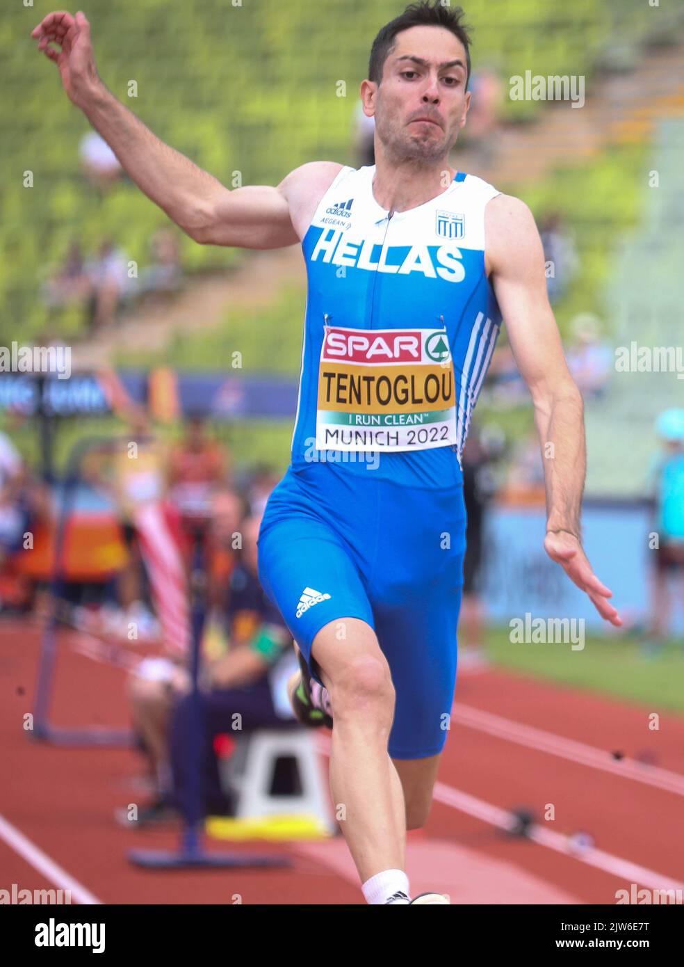 Miltiadis Tentoglou of Grece Men's Long Jump during the European ... Miltiadis Tentoglou of Grece Men's Long Jump during the European ...
