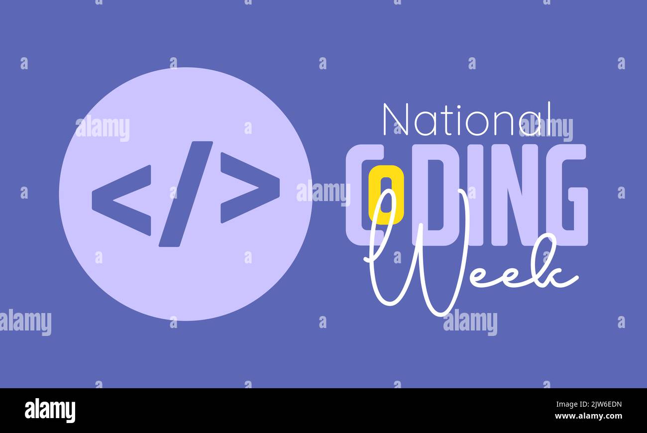 Vector illustration design concept of National coding week observed on ...