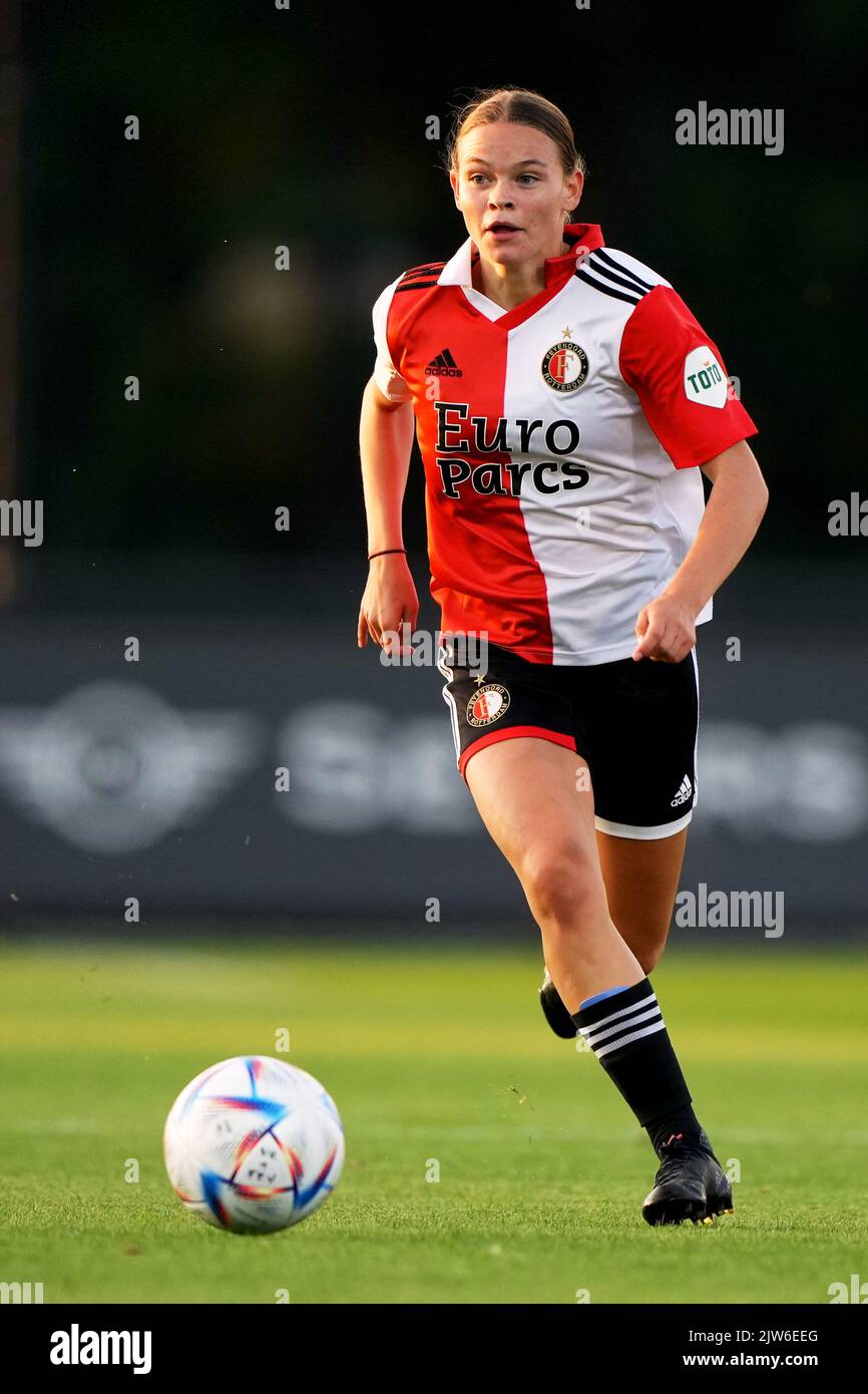 Rotterdam - Justine Brandau of Feyenoord Vrouwen 1 during the match ...