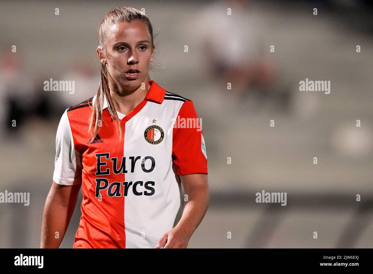 Rotterdam - Sophie Cobussen of Feyenoord Vrouwen 1 during the match ...