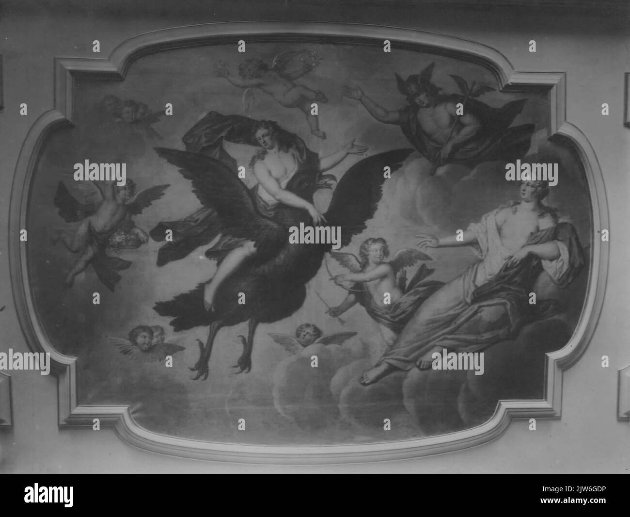 Image of the middle field of the painted ceiling in the front small ...