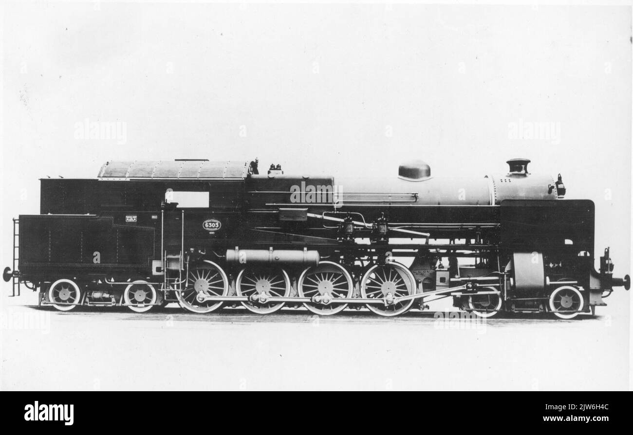 Image of the steam locomotive No. 6303 (series 6300) of the N.S Stock ...