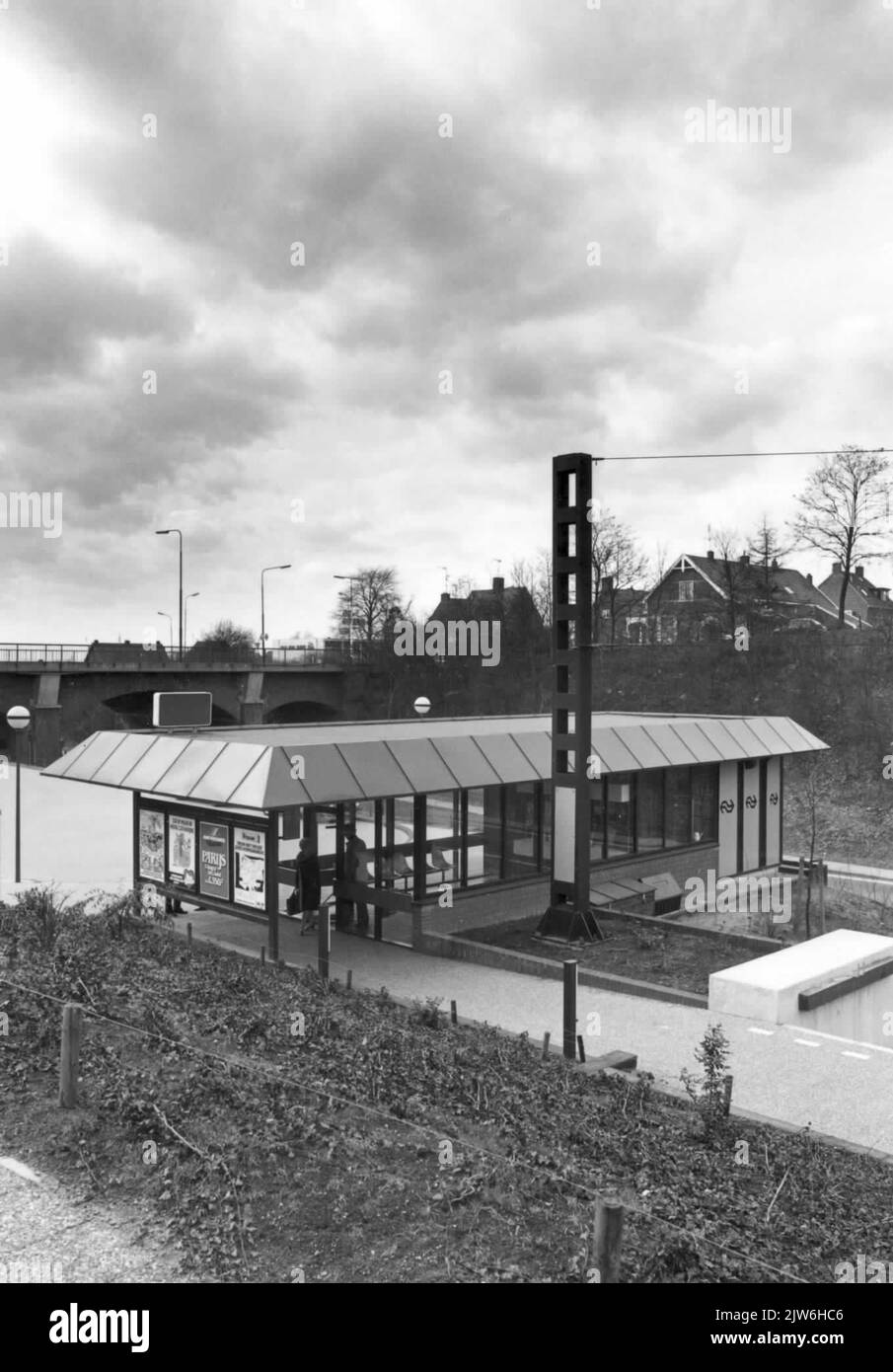 View on a part of the facade of the N.S. station in Heerlen Stock Photo ...
