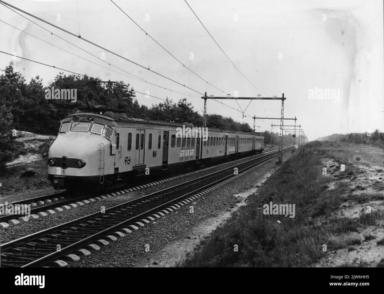 Image of an electric train set matt. 1954 (Plan F or G) of the N.S. On ...