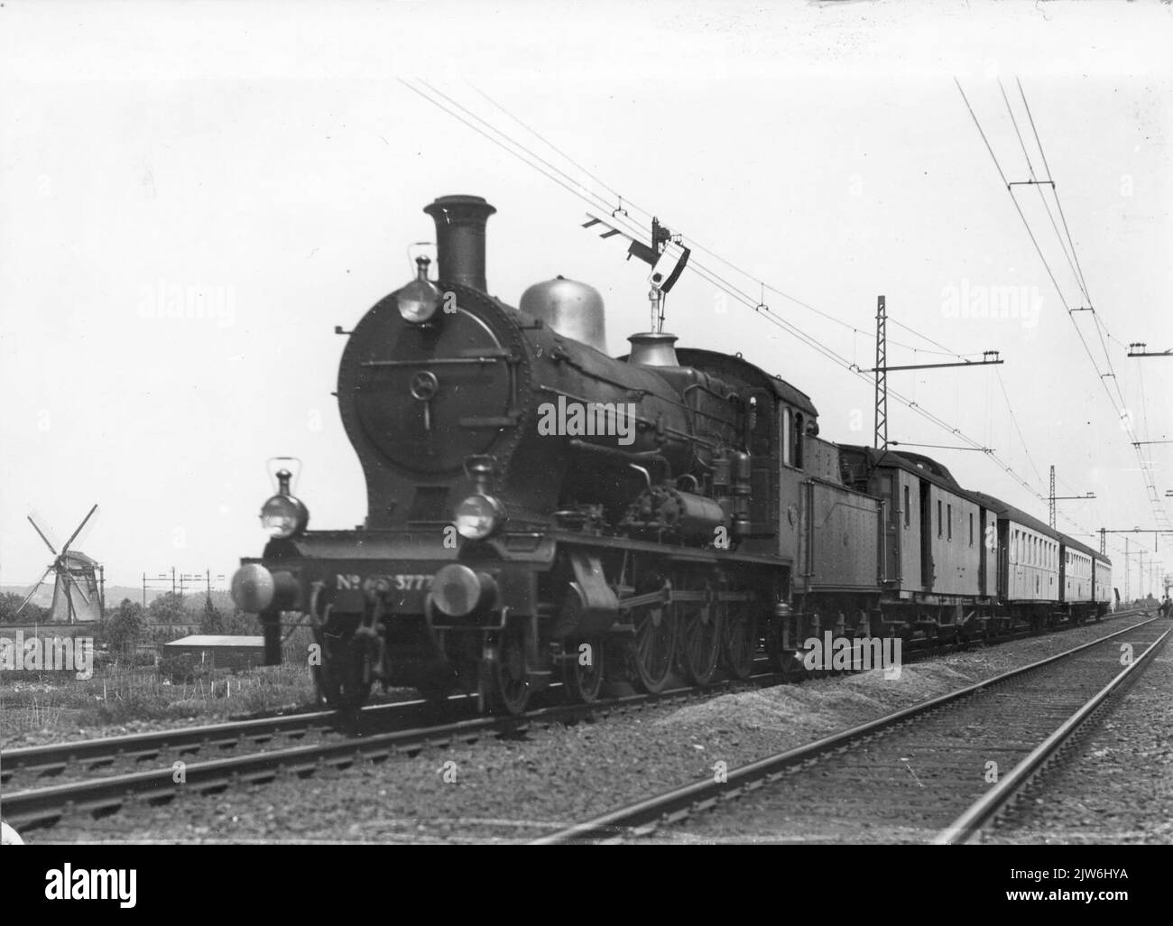 Image of the steam locomotive No. 3777 (series 3700/3800) of the N.S ...