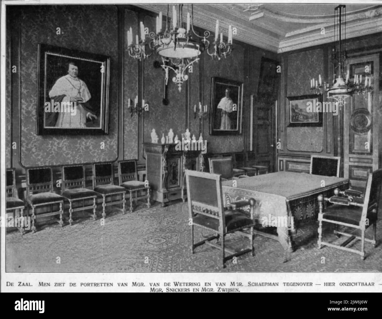 Interior of the Archbishop's Palace (Maliebaan 40) in Utrecht: De Zaal ...
