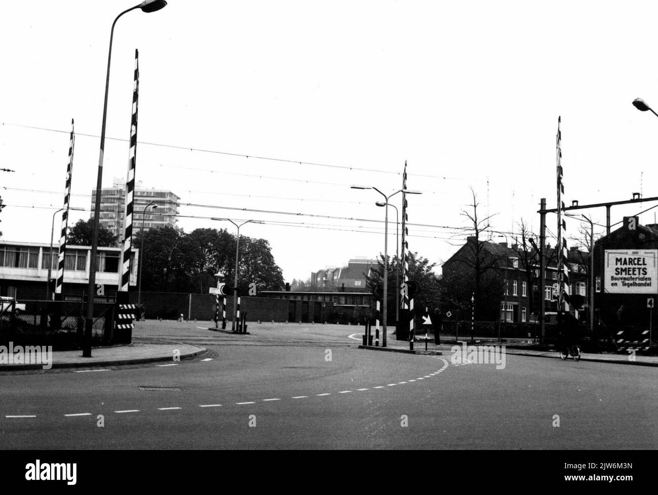 View of the railway crossing between the German gate (foreground) and ...