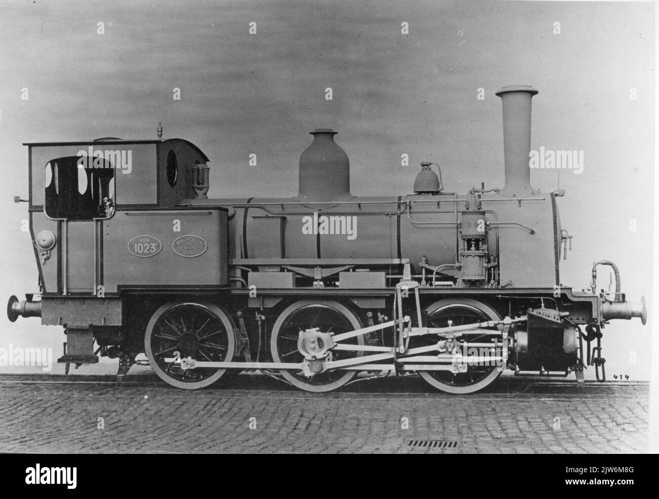 Image of the steam locomotive No. 1023 from the series 1005-1047 of the ...