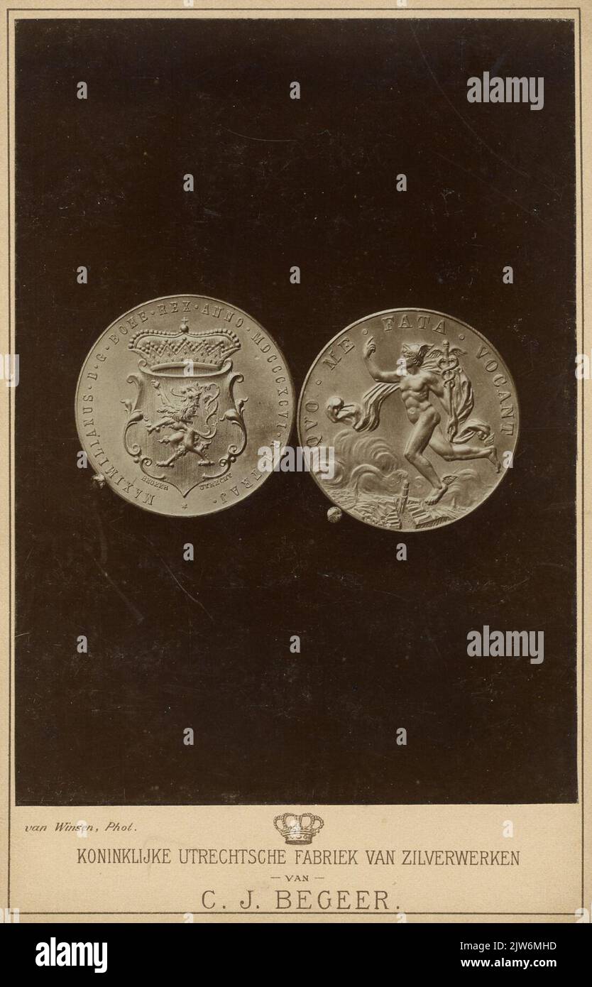 Image of the front and back of the medal that was beaten on the ...