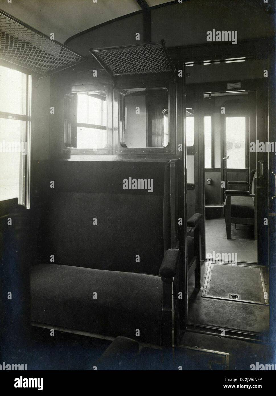 Interior of a motor vehicle from the Ombc 1904-1910 series of the N.S ...