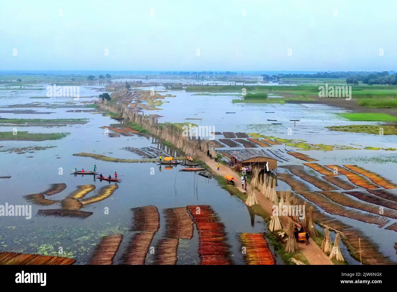 (EDITORS NOTE: Image taken with drone)Areal view at Bortir Bill, a vast ...