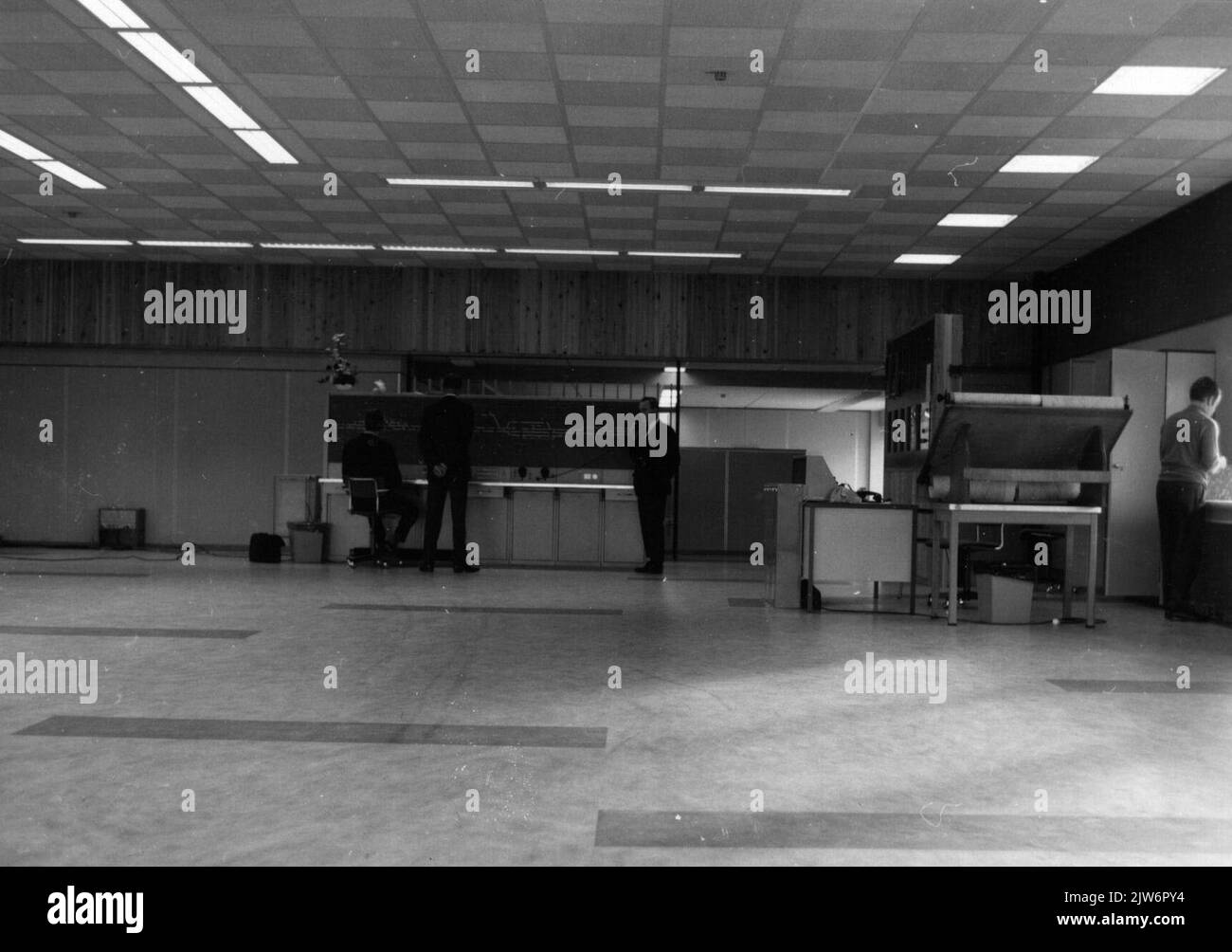 Interior of the new, still largely empty signal home for central ...