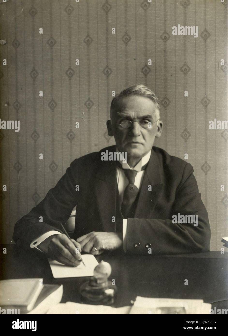 Portrait of P.H.J. Steenhoff, editor -in -chief of Dagblad Het Centrum ...