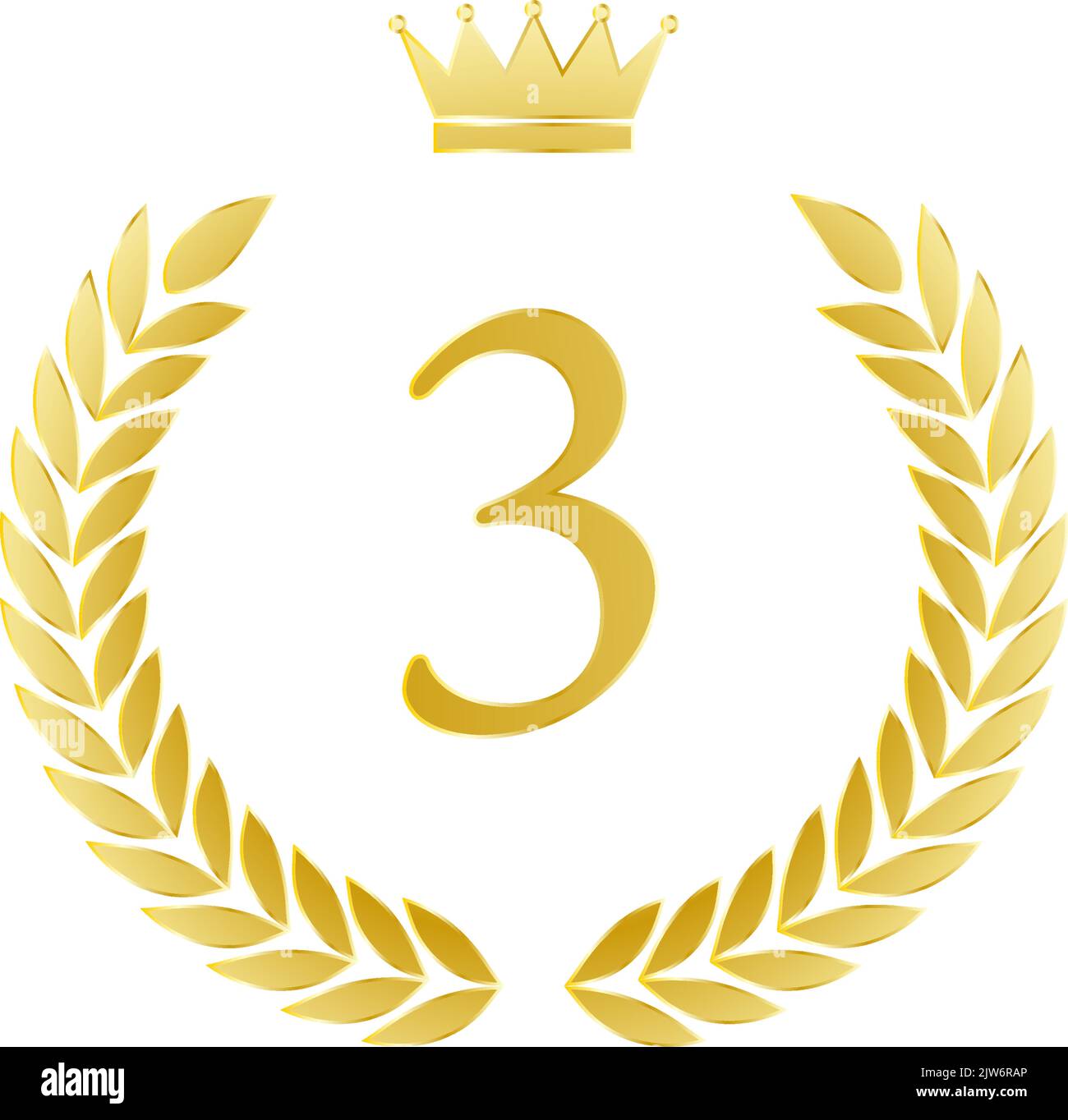 Laurel wreath and crown ranking illustration Stock Vector Image & Art ...