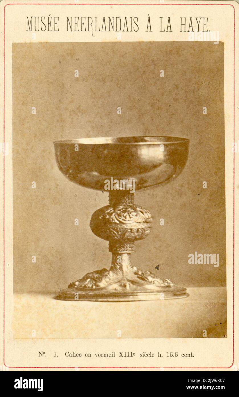 Image of a 13th -century silver mis any chalice from the Pieterskerk ...