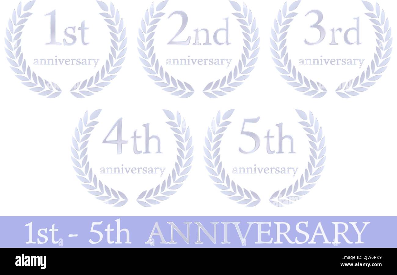 Laurel wreath and anniversary icons Stock Vector Image & Art - Alamy