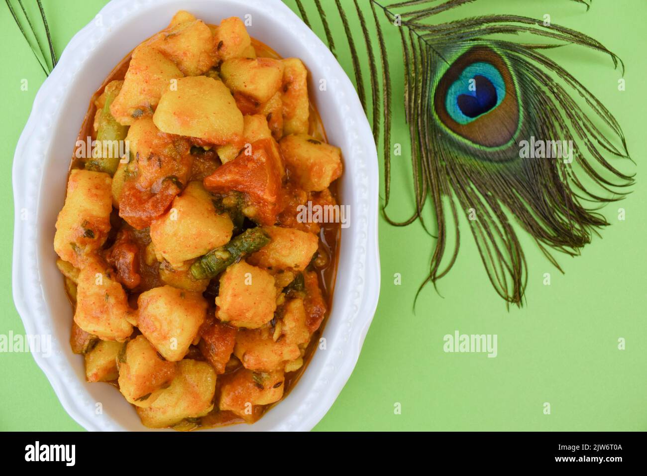 Tasty Farali Aloo ki sabji. Potato curry side dish for fasting food ...