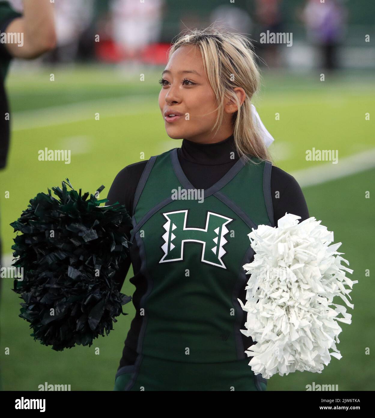 September 3, 2022 - A Hawaii cheerleader during a game between the ...