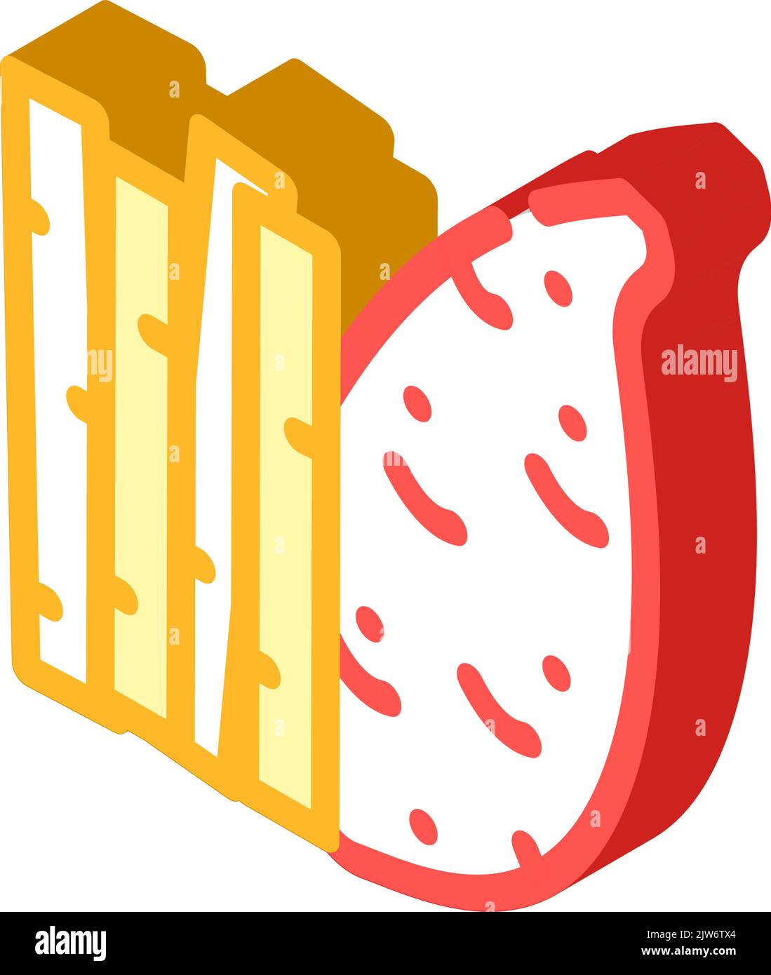 red potato isometric icon vector illustration Stock Vector Image & Art ...