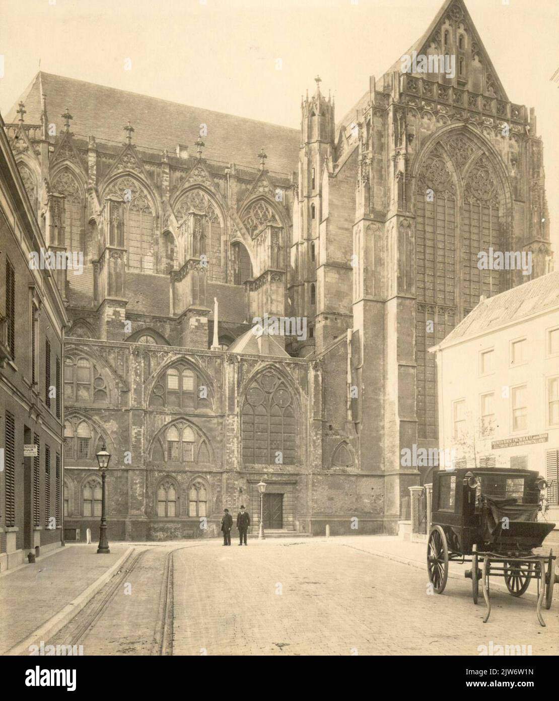 View from the Domstraat on the Sacristie, the north side of the choir ...
