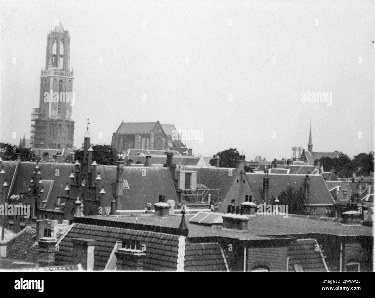 Overview from the domtoren utrecht Black and White Stock Photos ...