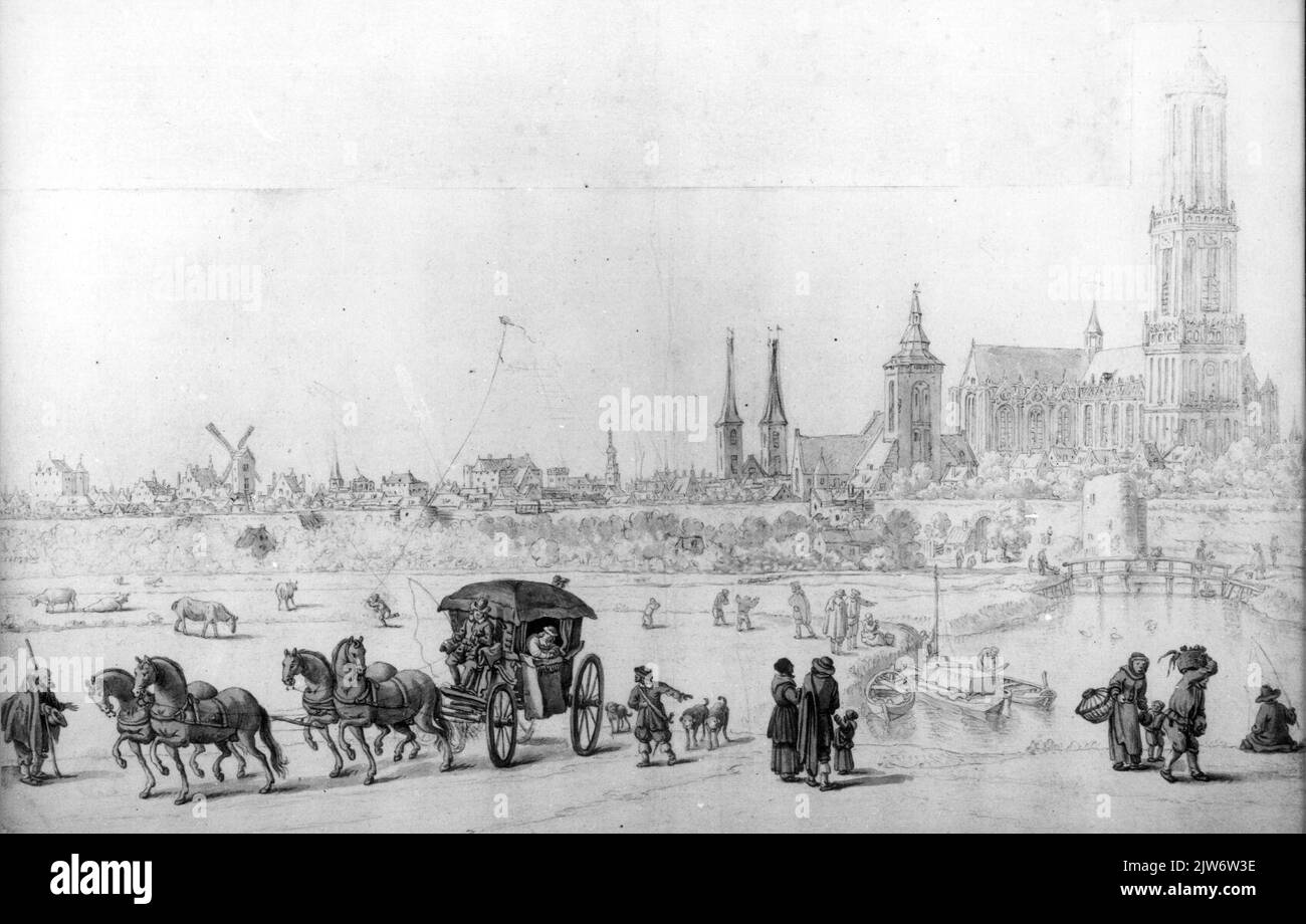 Profile of the city of Utrecht from the west: the section with the ...